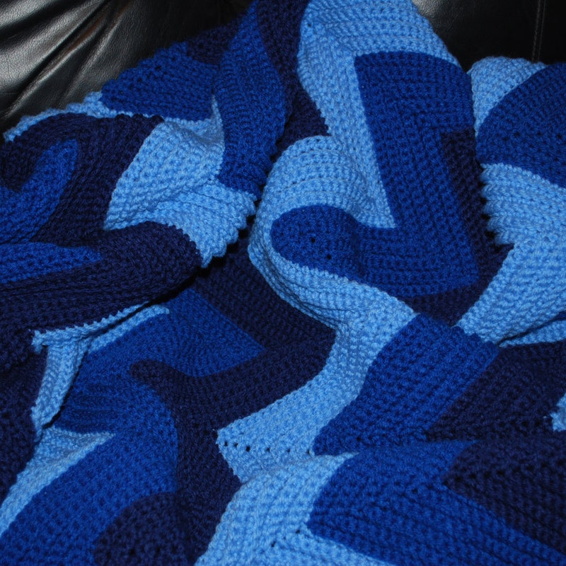 Ripple Afghan - Etsy