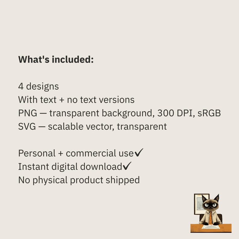 Corporate Cat PNG, Funny Office Humor Sublimation, Coworker Gift Bundle ...