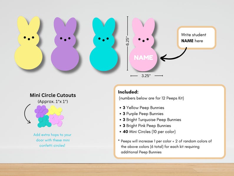 PEEPS Bunny - Precut Easter Door Decoration, Spring, April Classroom ...