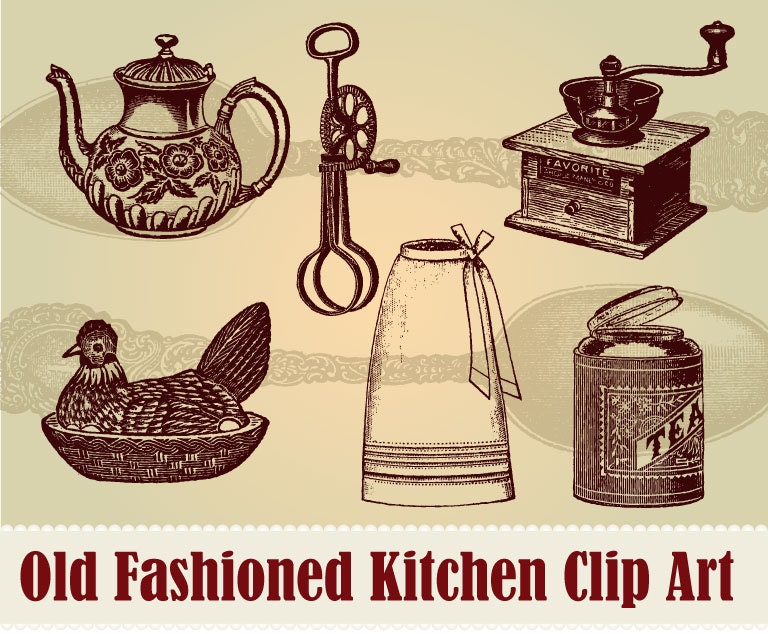 Vintage Kitchen Clip Art