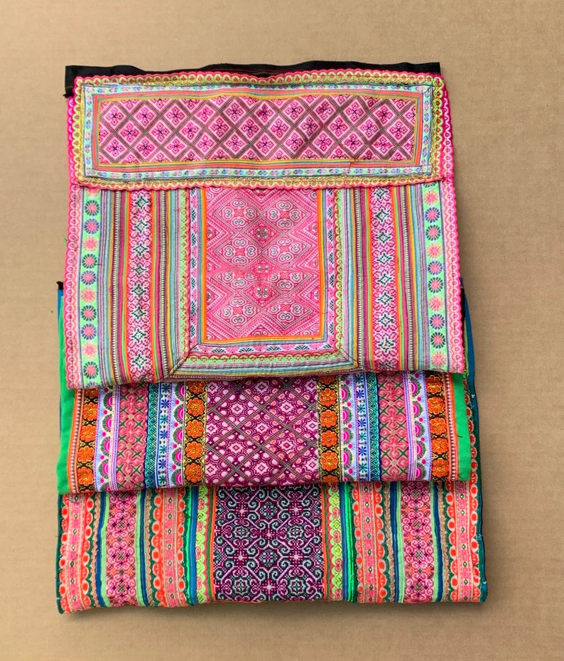 Ship From U.S.A. Preowned Hmong Embroidered Textile Wall Decor DIY ...