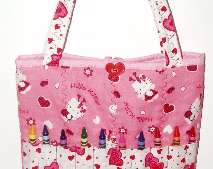 Personalized Hello Kitty Hearts Coloring Bag Great Gift Idea - Etsy