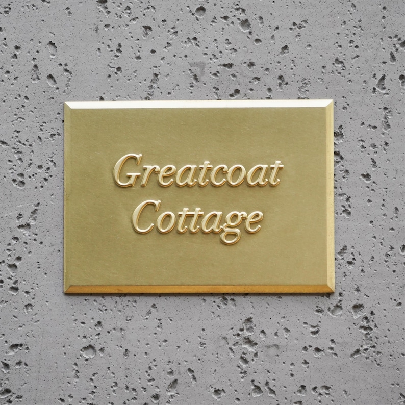 Custom Brass Plaque, Personalized Metal Sign, Recessed or Raised ...