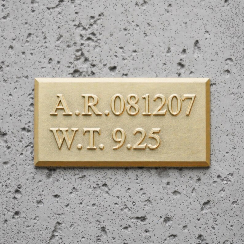 Custom Engraved Brass Plaque | Vintage House Number Sign | Personalized ...