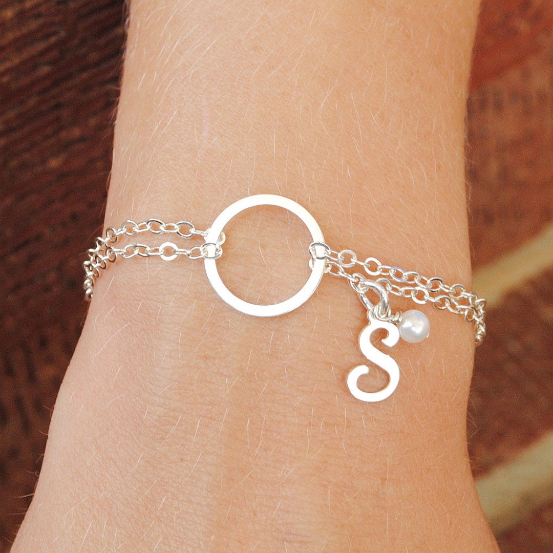 Personalized Initial Bracelets for Women Mom Birthday Gift From Son ...