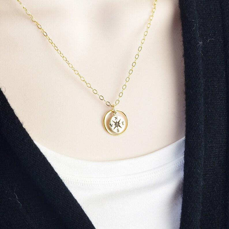 Gold Compass Necklace Graduation Gifts for Daughter - Etsy