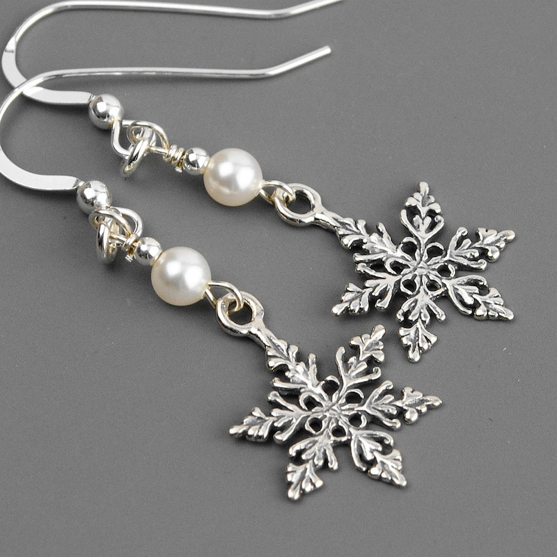 Snowflake Earrings - Etsy