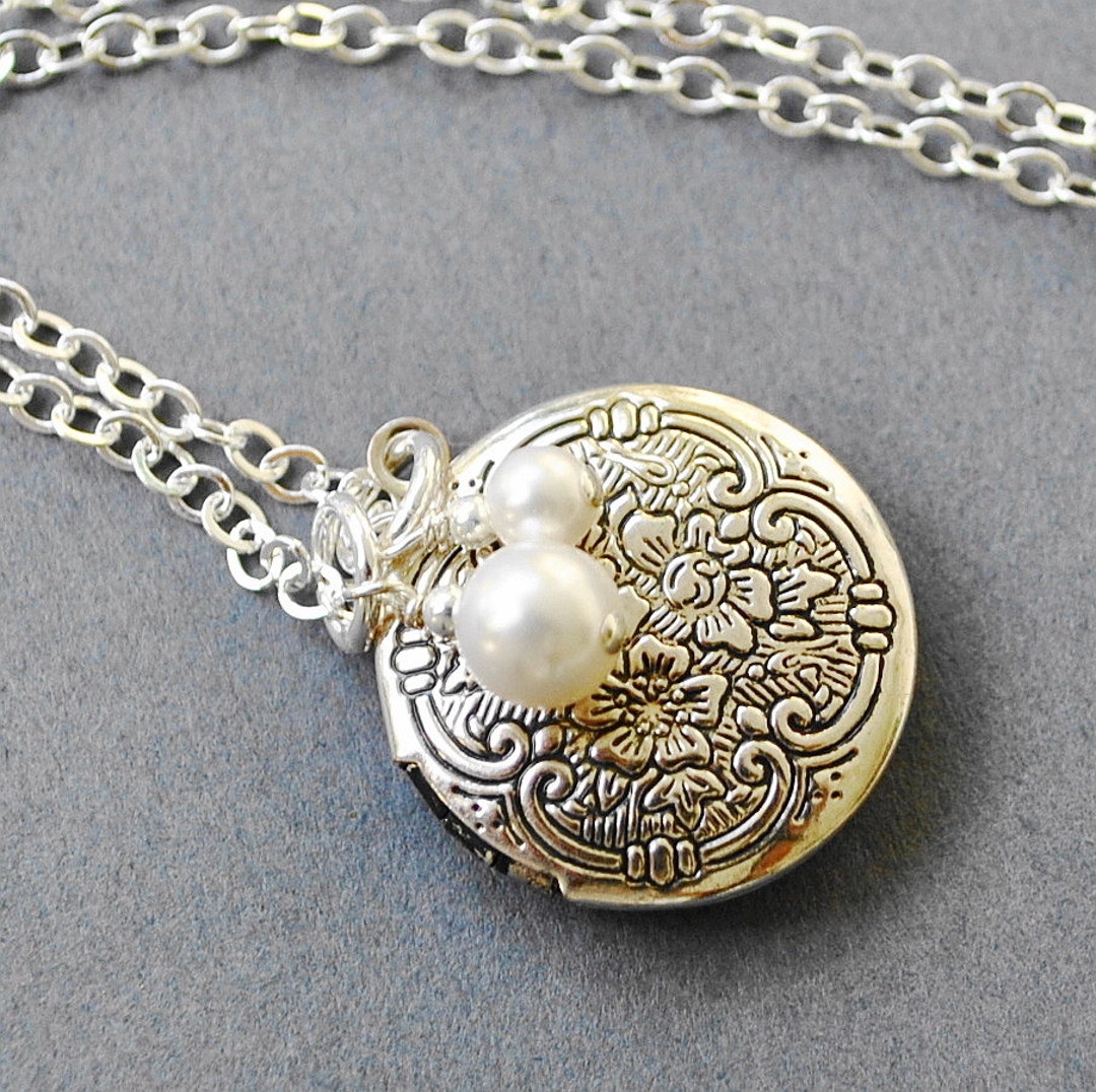 Silver Photo Locket Necklace for Women Mothers Day Gifts From - Etsy