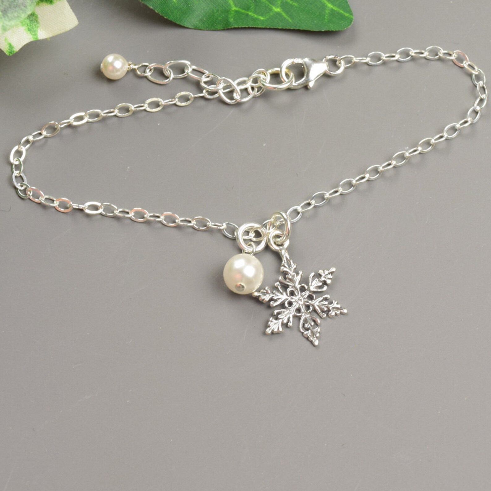 Sterling Silver Snowflake Necklace SET OF 3 Winter Wedding - Etsy