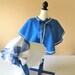 Handmade Victorian Bonnet and Cape: Royal Blue Regency Costume - Etsy