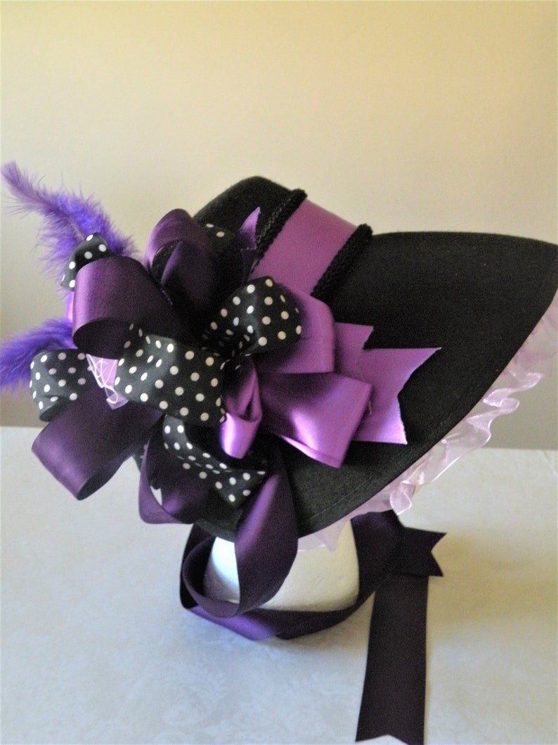 PURPLE and BLACK Victorian Bonnet Victorian Cape spoon - Etsy