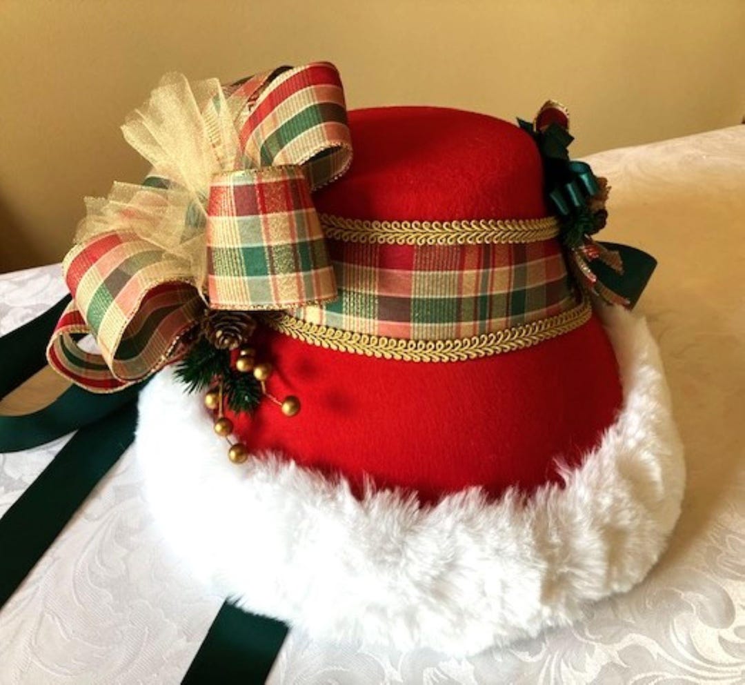RED and GREEN PLAID Victorian Bonnet, Victorian Cape, Spoon Bonnet ...