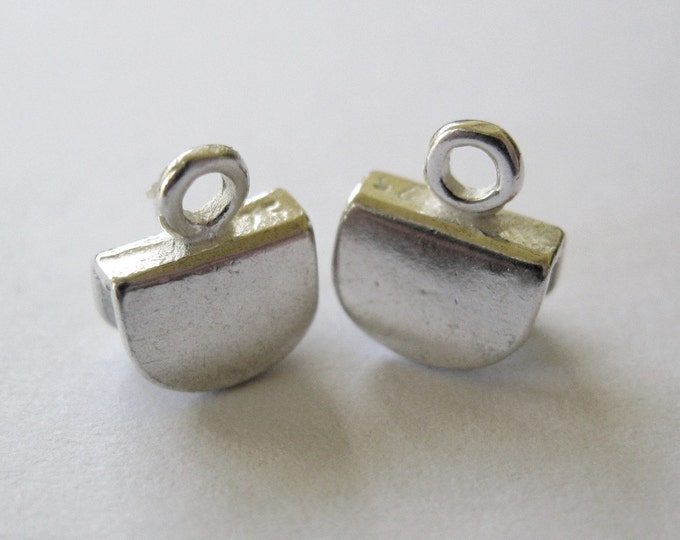 Ribbon Crimp Cord Ends Sterling Silver 6MM Deerskin Lace Ends 1 Pair - Etsy