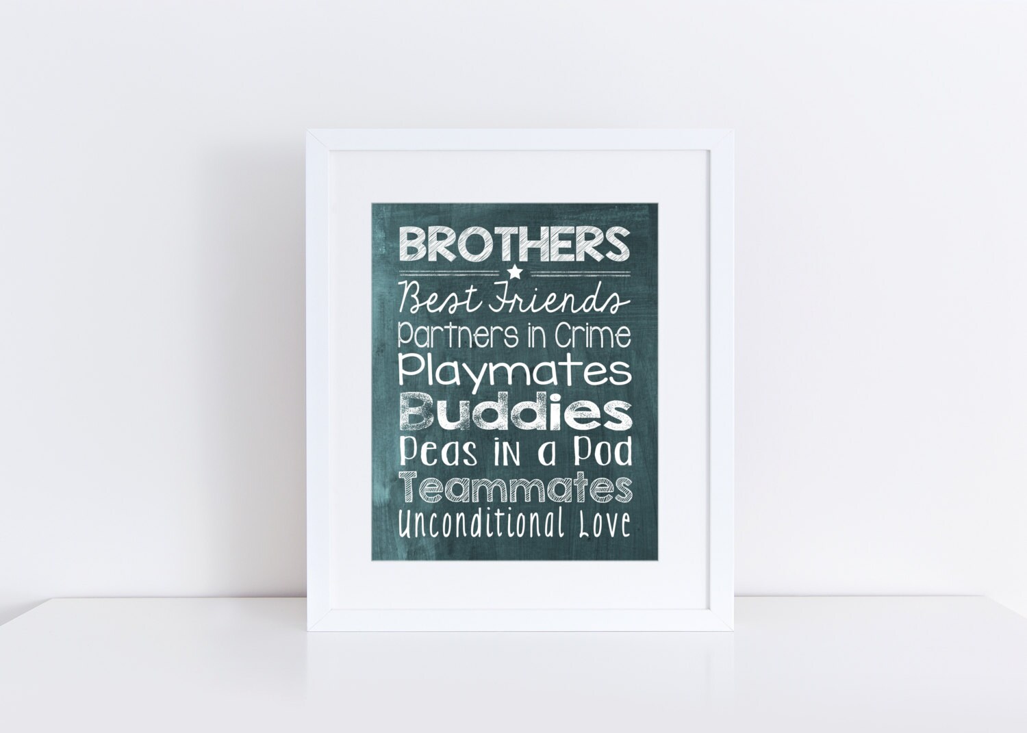 Brothers Subway Art, Brothers Sign, Boys Room Art, Printable, Instant ...