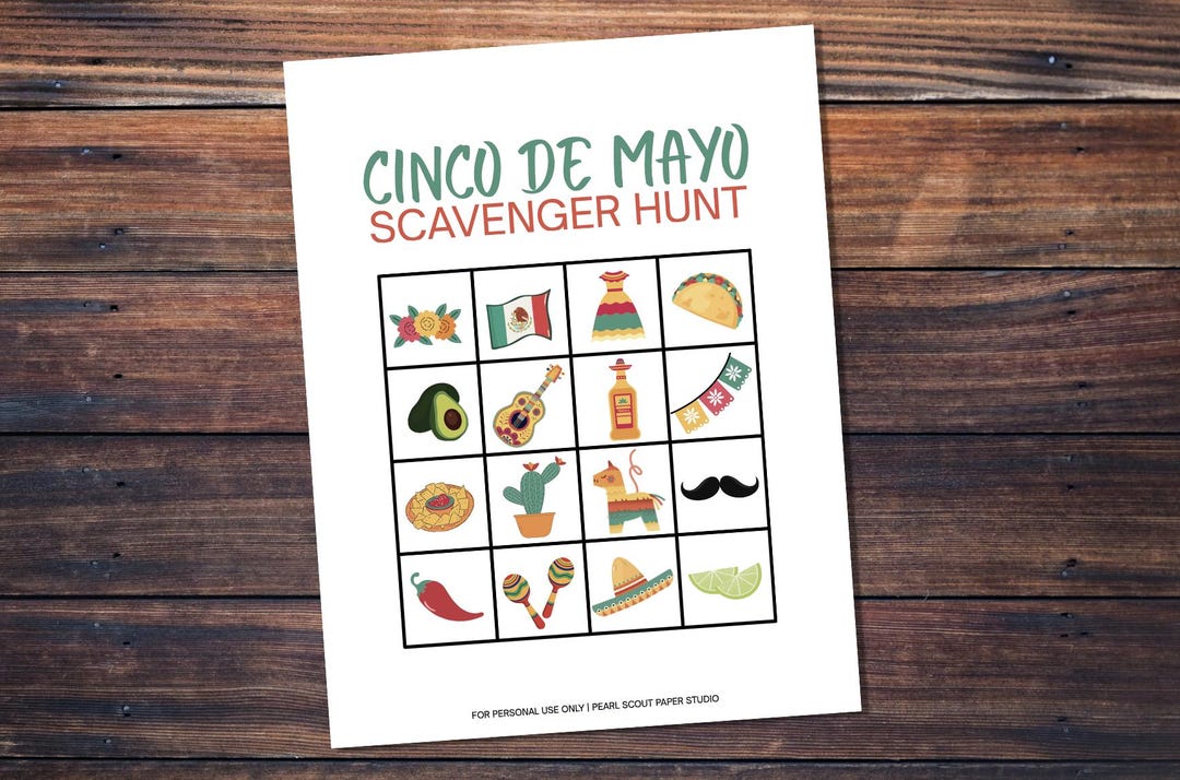 Cinco De Mayo Scavenger Hunt (digital Download) - Etsy