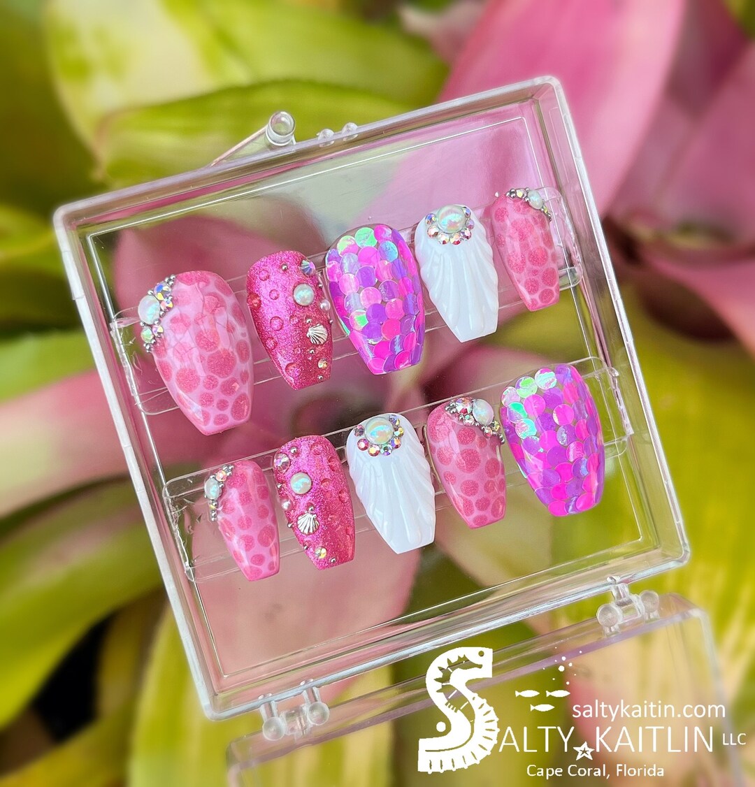 Feeling Fin-tastic Gel Press on Nails - Etsy