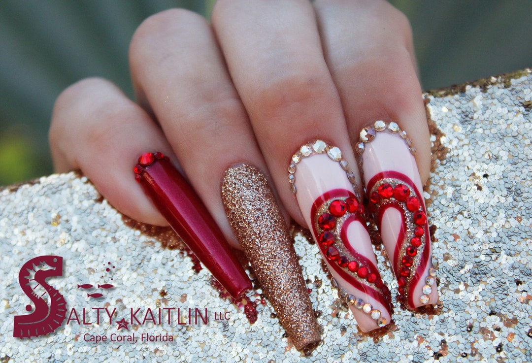 Heart Breaker Gel Press on Nails - Etsy