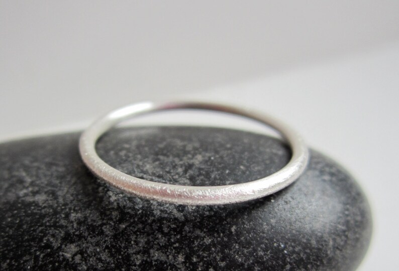 Thin Round Sterling Silver Ring Stacking Ring - Etsy
