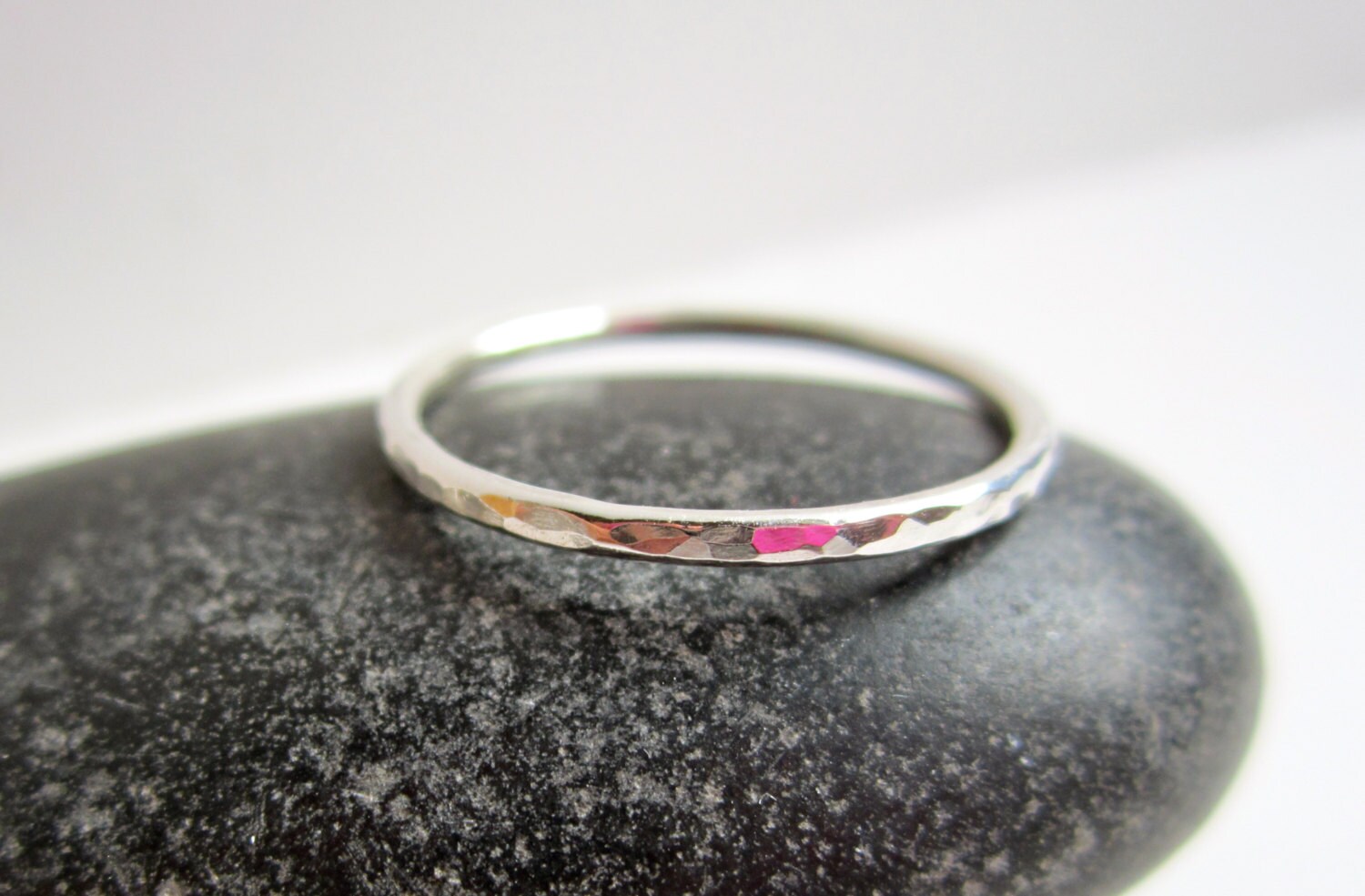 Thin Round Sterling Silver Ring Stacking Ring - Etsy