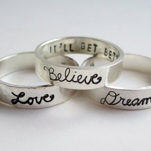 Inspiration Rings - Sterling Silver Rings - Etsy