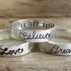 Inspiration Rings Sterling Silver Rings - Etsy
