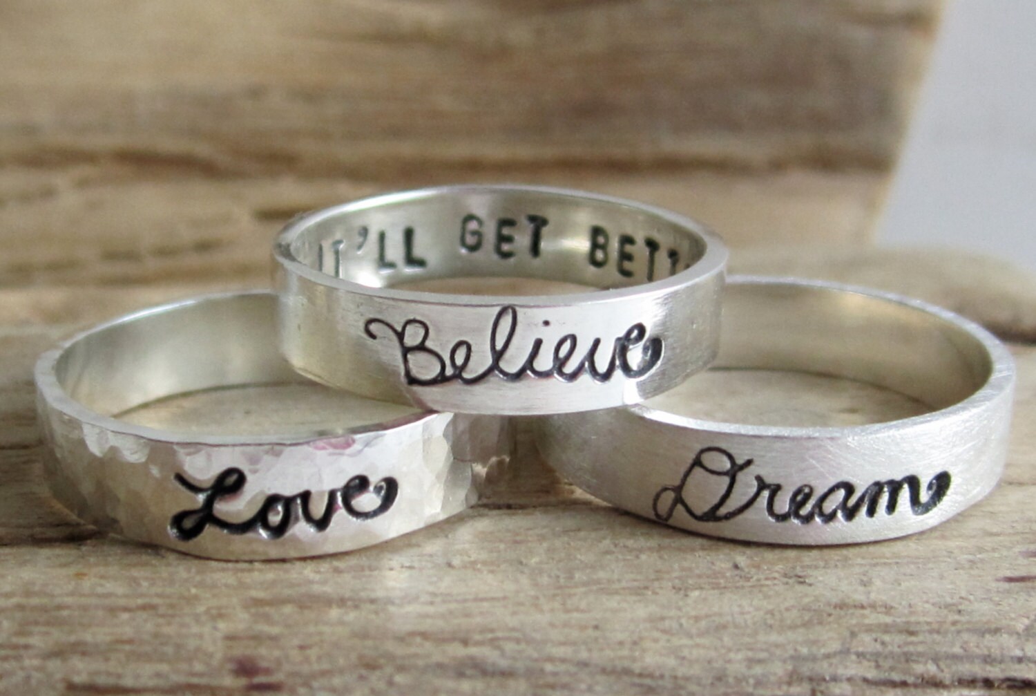 Inspiration Rings Sterling Silver Rings - Etsy