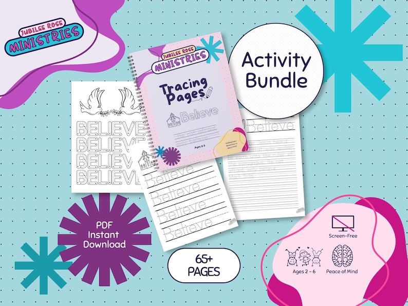 Believe Tracing Pages for Ages 2 to 5 | Pre-k and Kinder | Printable ...