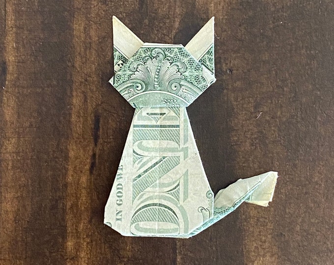 Money Origami Dollar Bill Cat - Etsy