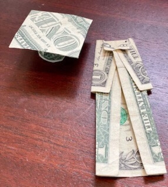 Money Origami Dollar Bill Graduation Cap & Gown | Etsy