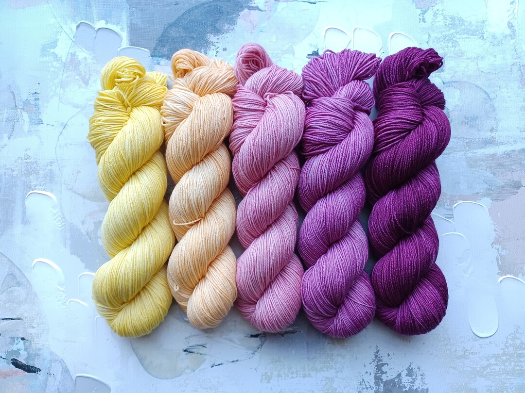 Indian Corn Gradient Set, Hand Dyed Yarn / Handdyed Yarn, Sock Yarn ...