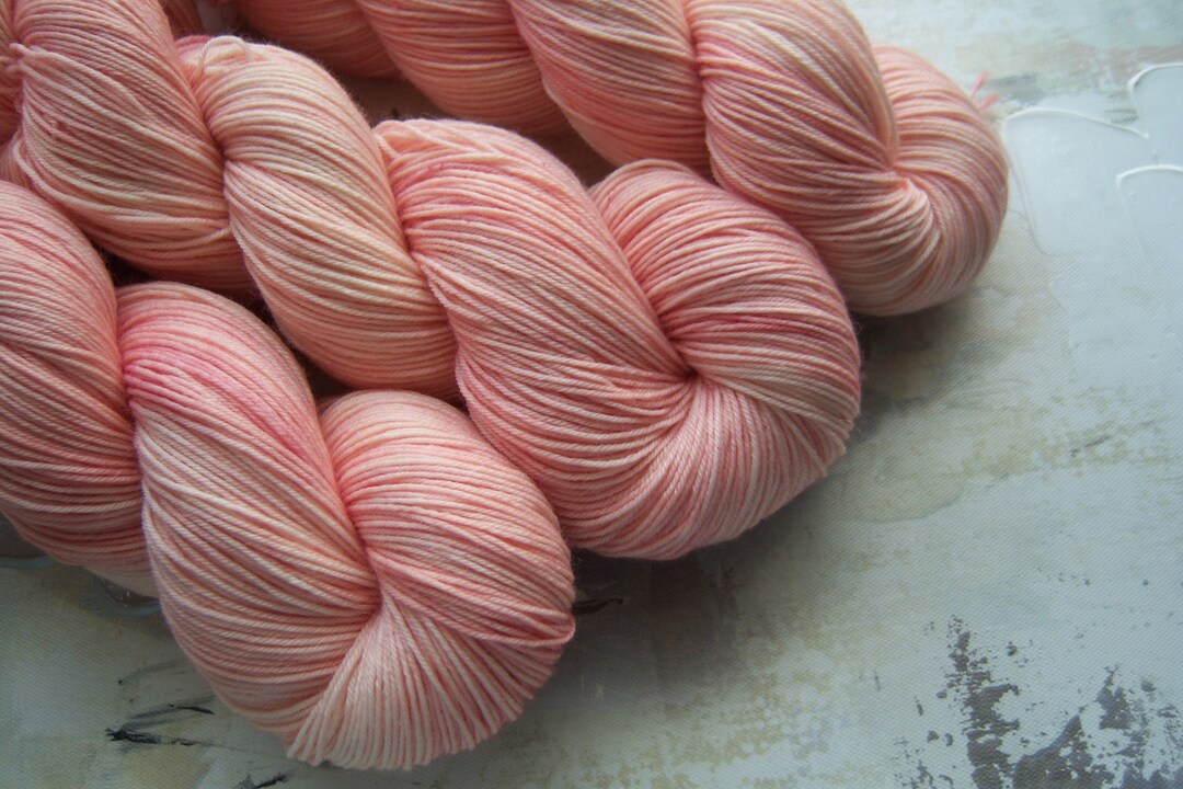 Peach Coral - Hand Dyed Yarn / Handdyed Yarn, Sock Yarn, Wool Yarn - SW ...