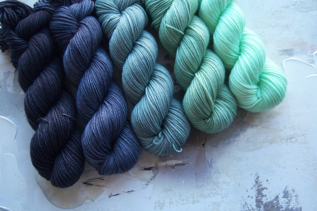 Shadow Gradient Set, Hand Dyed Yarn / Handdyed Yarn, Sock Yarn, Wool ...