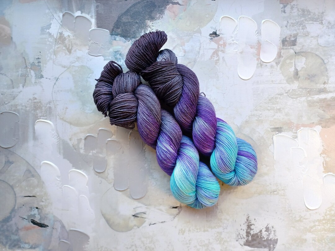 Skyward - Hand Dyed Yarn / Handdyed Yarn, Sock Yarn, Wool Yarn - Black ...