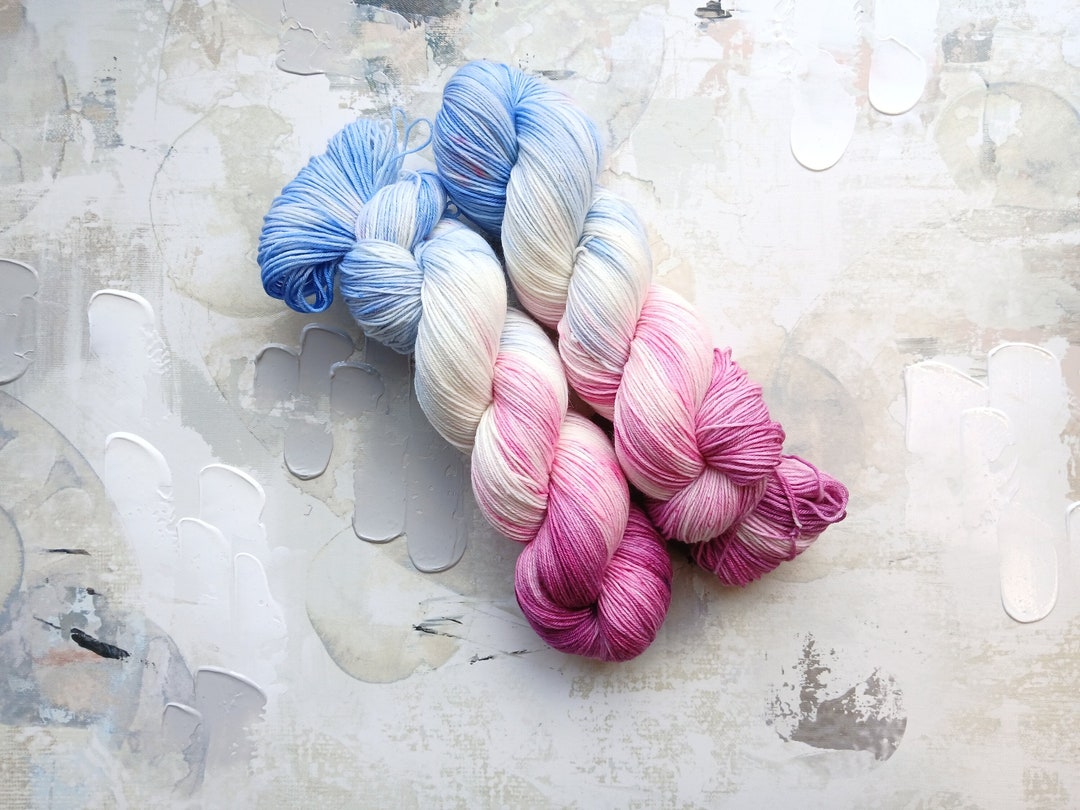 Pink and Blue-tiful - Hand Dyed Yarn / Handdyed Yarn, Wool Sock Yarn ...