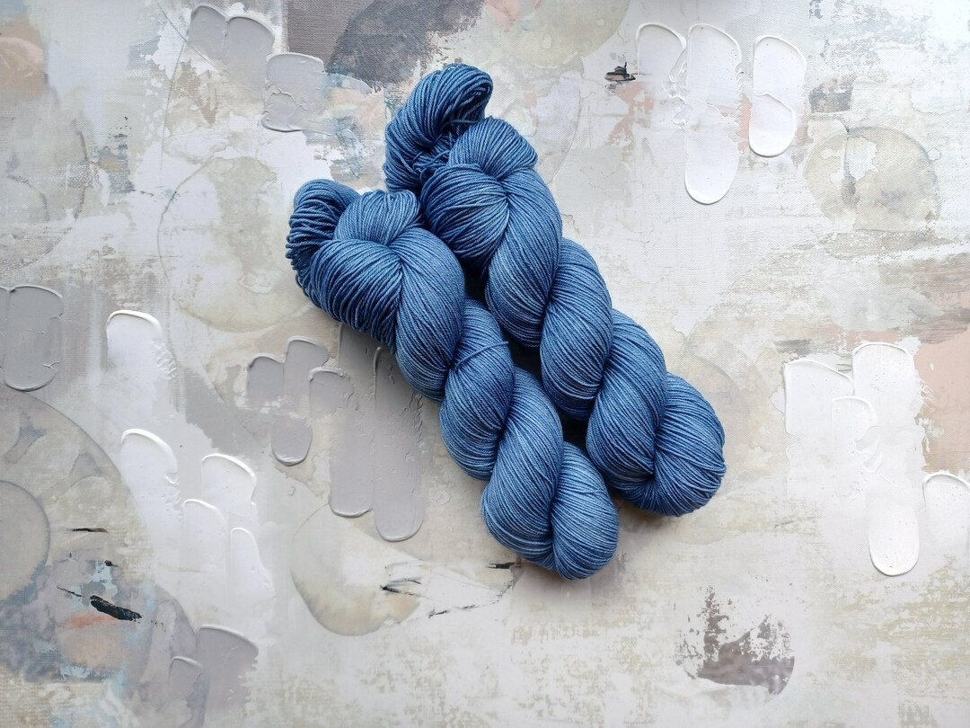 Slate Blue - Hand Dyed Yarn / Handdyed Yarn, Sock Yarn, Wool Yarn ...