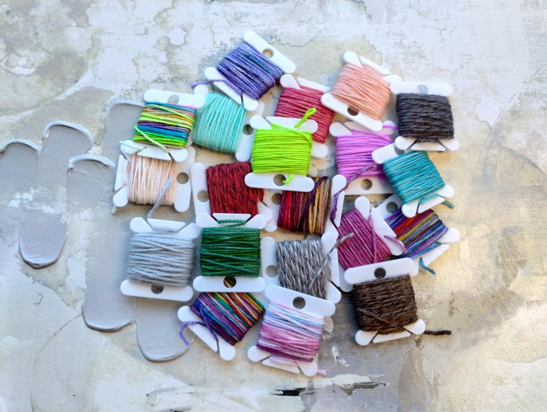 10 Pack of Darning Yarn, Darning Thread, Wool and Cotton Yarn for ...