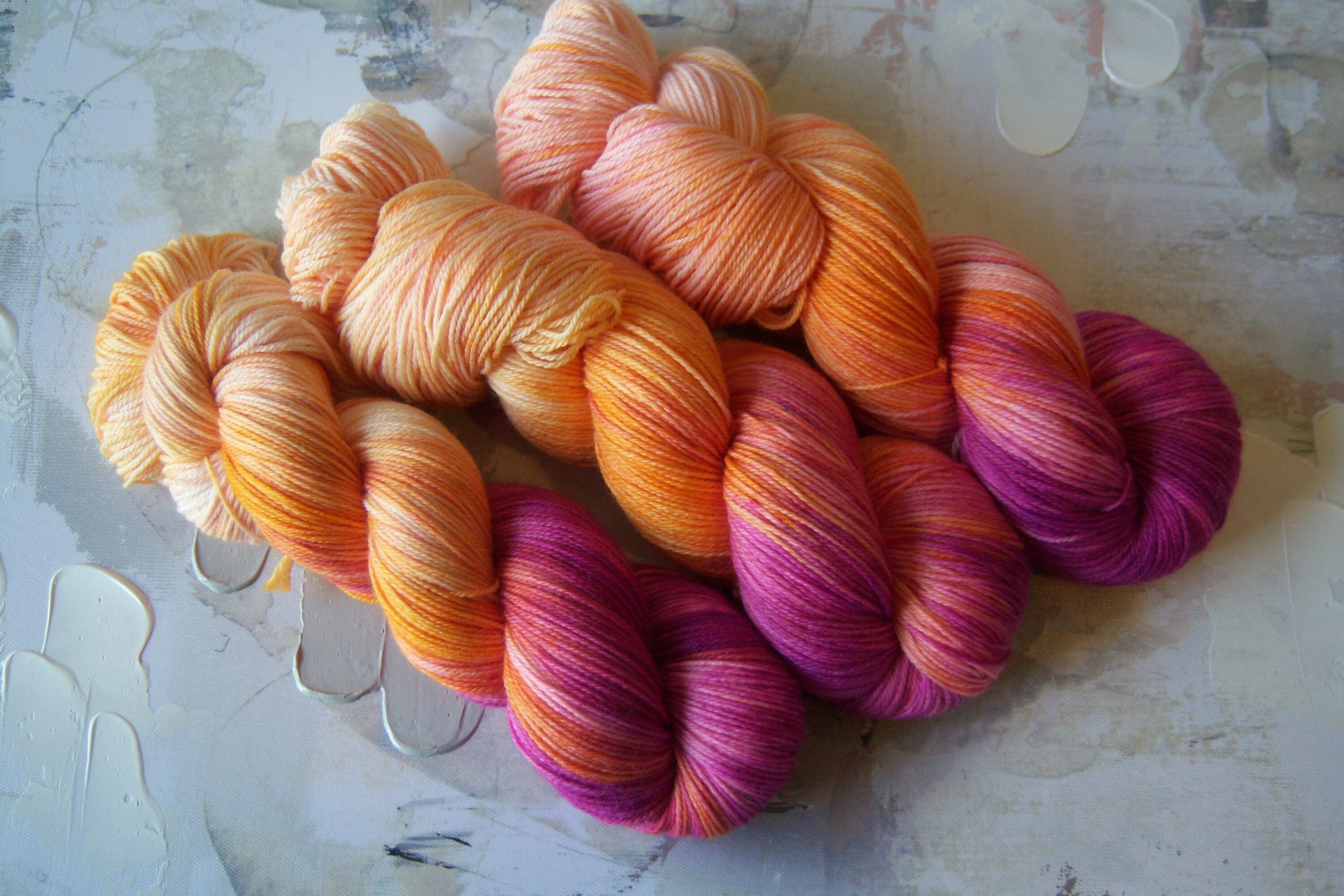 Firefly - Hand Dyed Yarn / Handdyed Yarn, Sock Yarn, Wool Yarn - Pink ...
