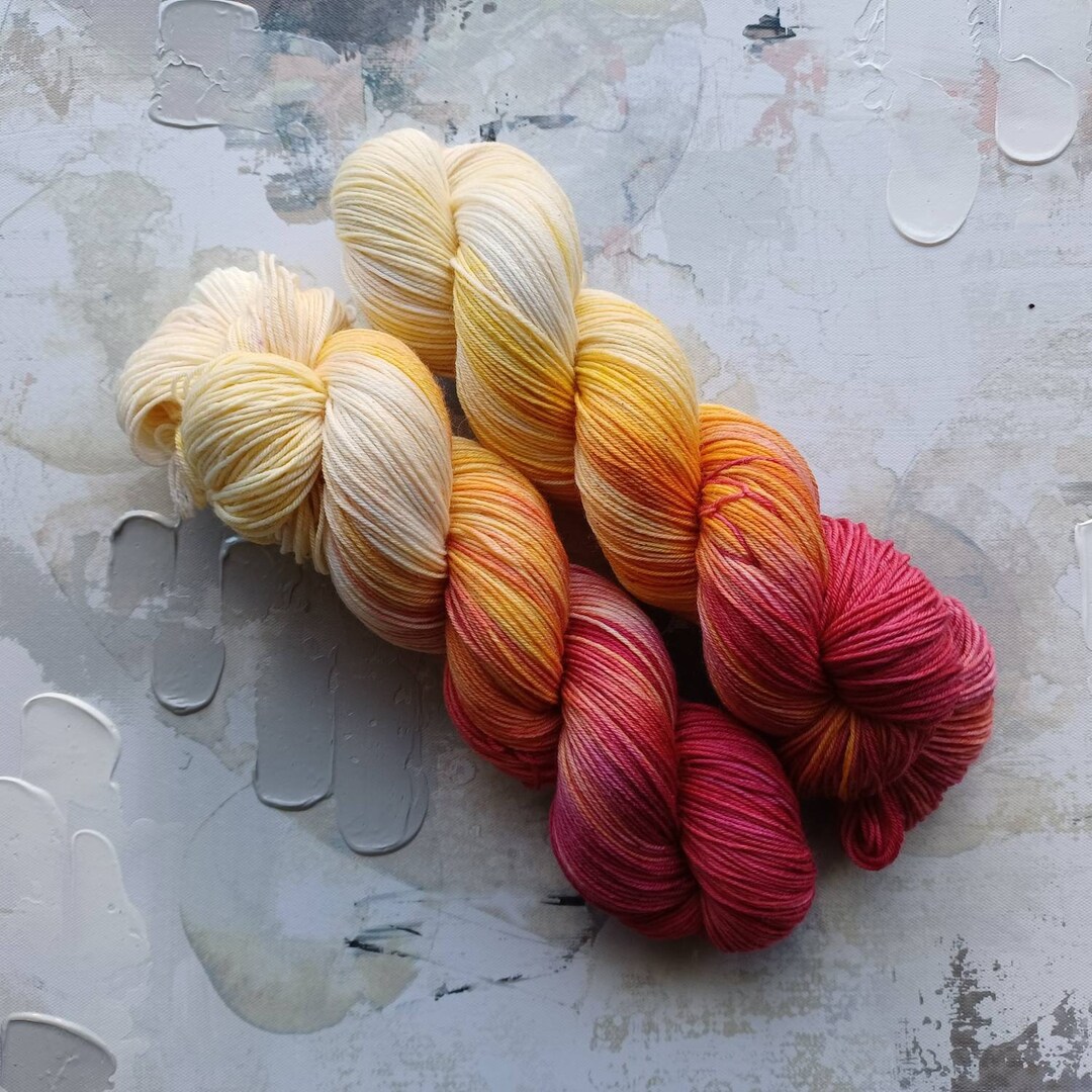 Phoenix - Hand Dyed Yarn / Handdyed Yarn, Sock Yarn, Wool Yarn - Red ...