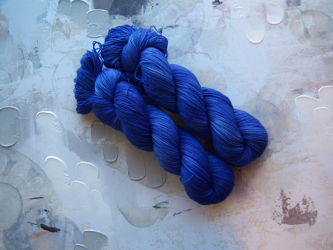 Indigo - Hand Dyed Yarn / Handdyed Yarn, Sock Yarn, Wool Yarn - Dark ...