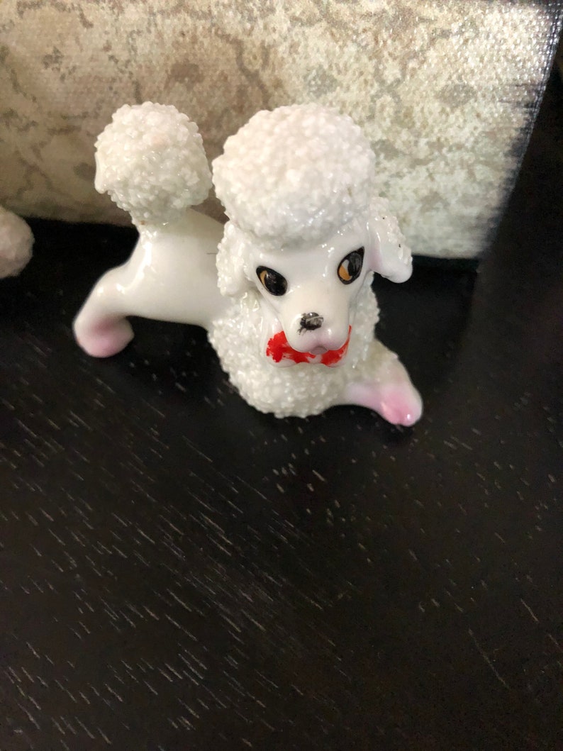 Japanese Spaghetti Poodles Set of 3 1950s White Porcelain Poodles With ...