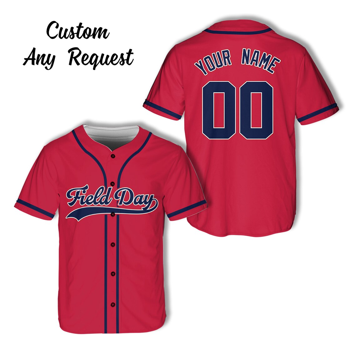 Custom Field Day Trip Baseball Jersey Personalized Field Day Let the ...