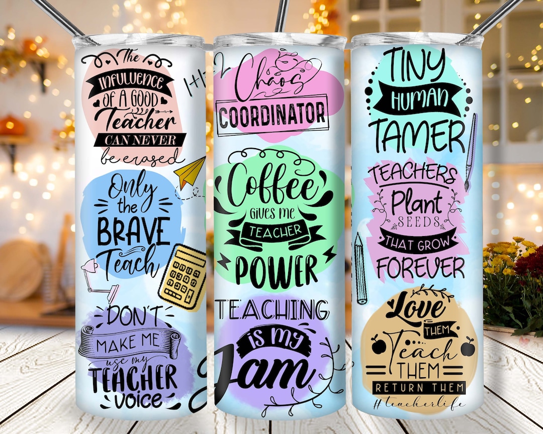 Funny Motivation Inspirational Quotes Teacher Appreciation 20oz Skinny ...