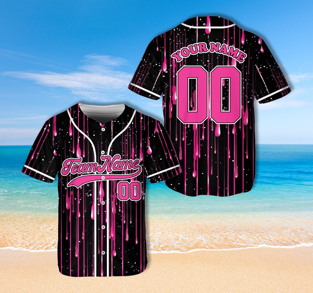 Personalized Color Dripping Baseball Jersey Custom Name Number Youth ...