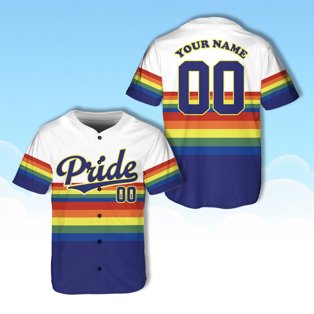 Custom LGBTQ Pride Month Baseball Jersey Personalized LGBTQ Lesbian Gay ...