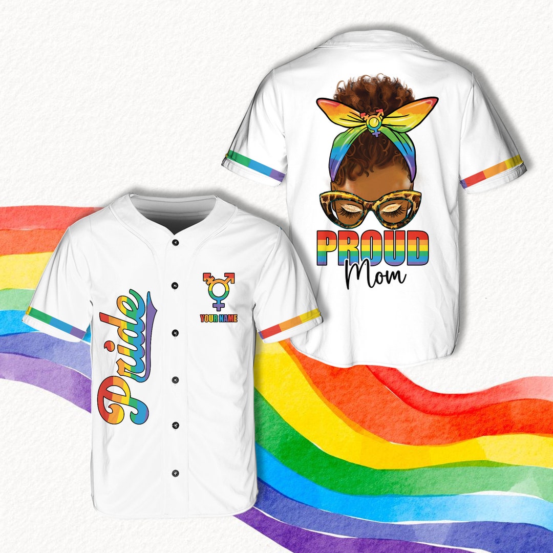 Custom LGBTQ Pride Month Baseball Jersey Personalized LGBTQ Lesbian Gay ...