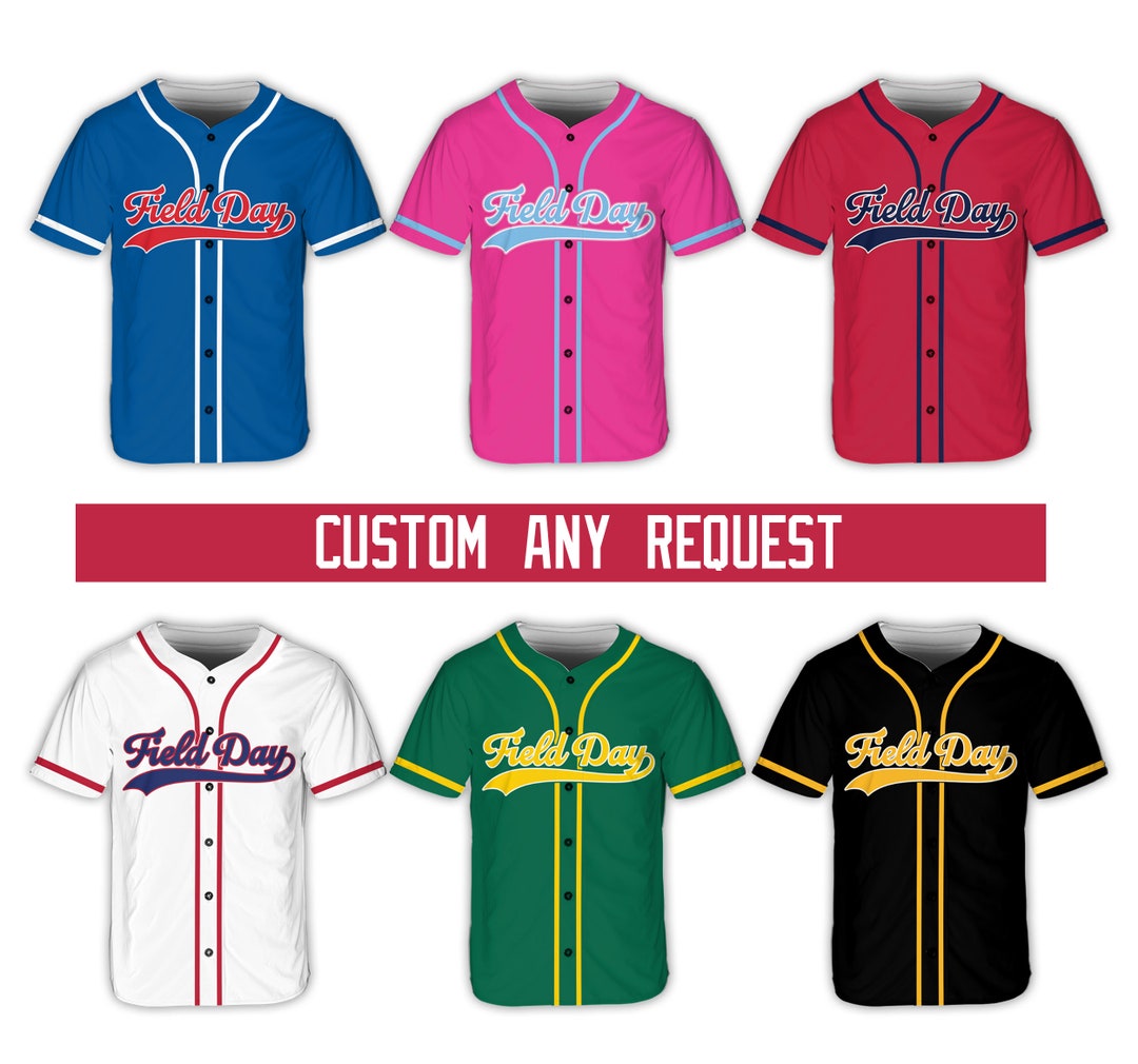 Custom Field Day Trip Baseball Jersey Personalized Field Day Let the ...