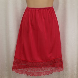 Vintage Bright Red 1960's Half Slip Size XS/S Nylon - Etsy