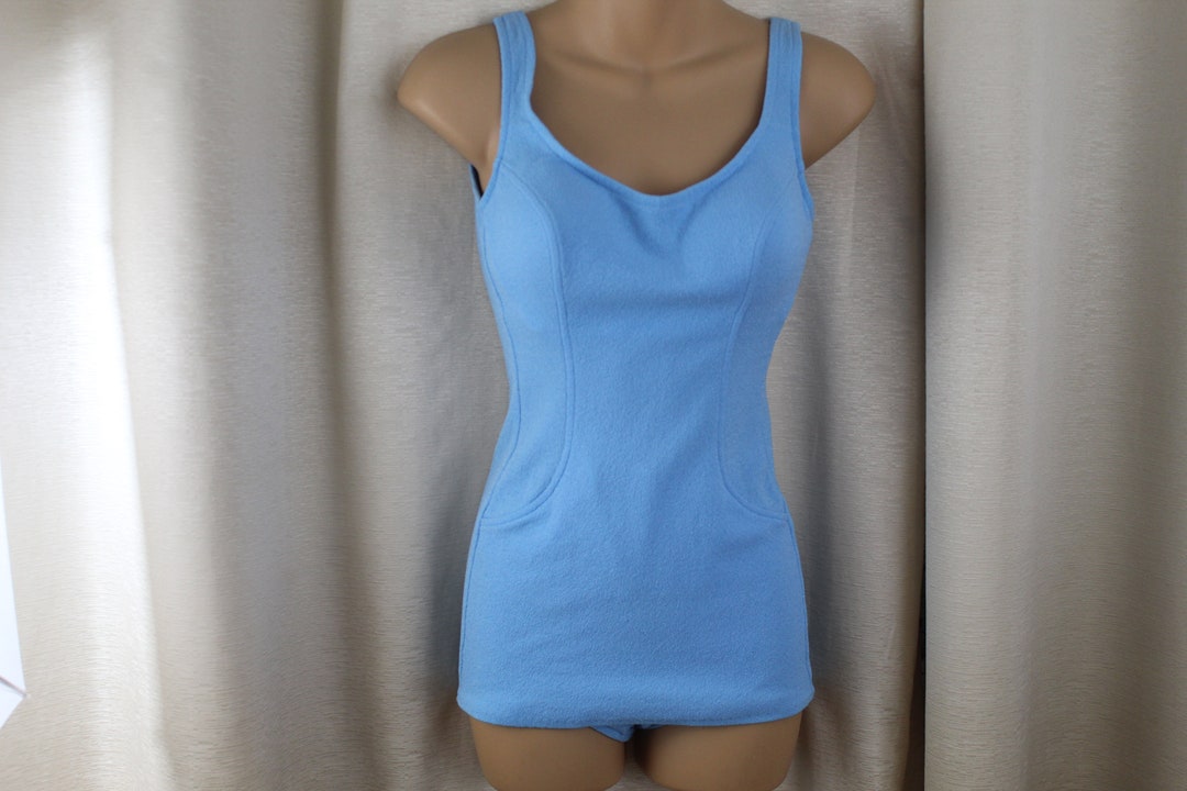 Vintage Jantzen One Piece Bathing Suit Size Small Blue 1970's - Etsy