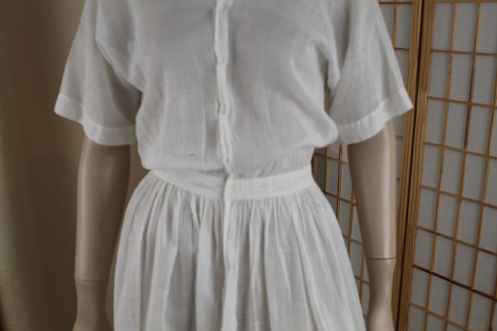 Vintage Antique White Dress/underdress Size M/L Rare Mender - Etsy