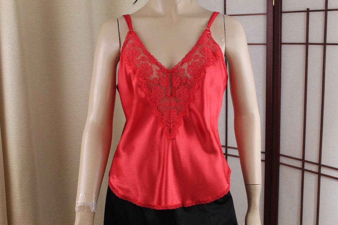 Vintage Maidenform Chantilly Red Cami Silky Satiny Size 36 - Etsy